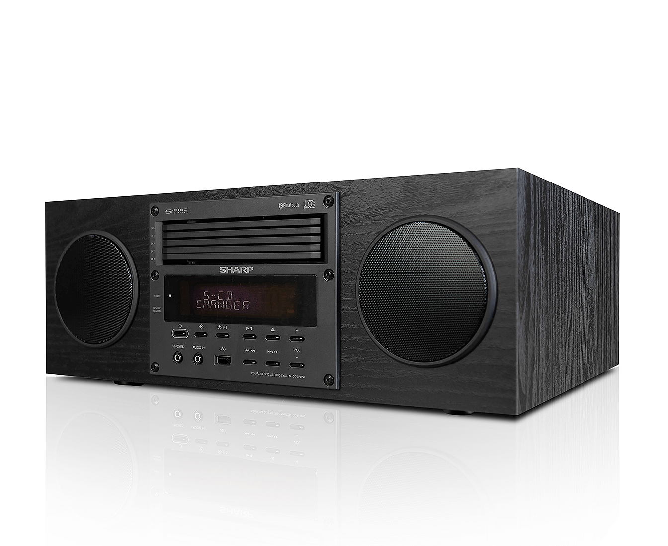 Sharp CD-BH350 Micro Component Sound System – 5-CD Changer & Bluetooth