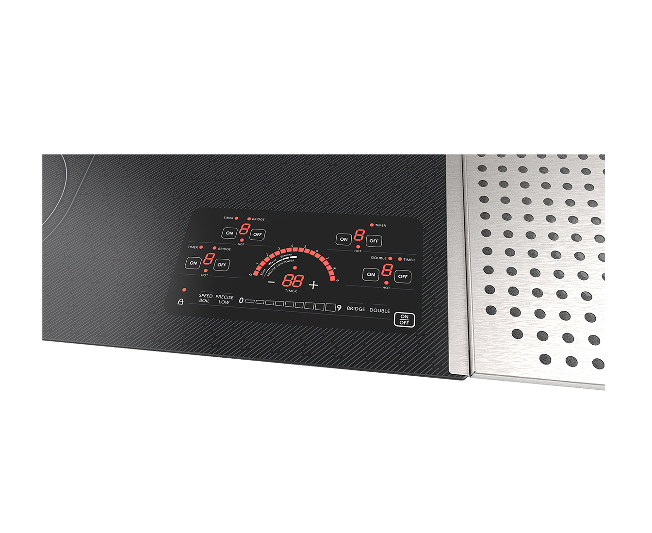 SCR2442FB SHARP Radiant Cooktop with Stainless Steel Accessories