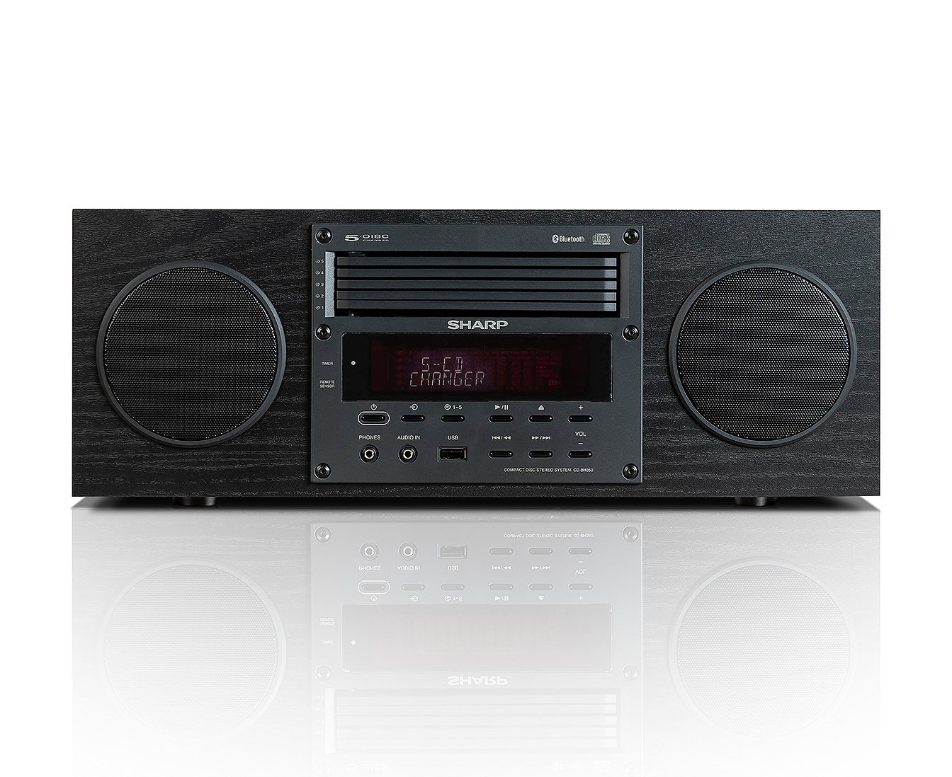 Sharp CD-BH350 Micro Component Sound System – 5-CD Changer & Bluetooth