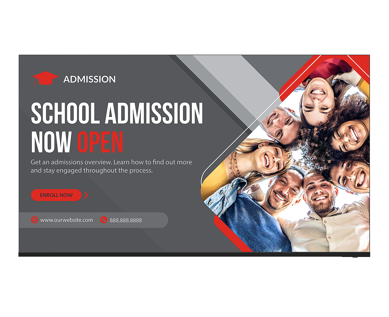 50-Inch Professional Large Format Display | 50" Digital Signage Display